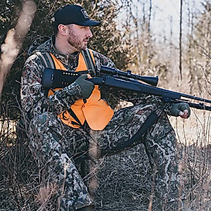 Half Rack Karrylite 3 Legged Stool - Mobile Fold-Out Tripod Seat Portable for On-The-Go - Hunting Stool for Up to 300 Lbs - Strong, Compact Camping Stool w/Shoulder Strap - Perfect for Ground Blinds