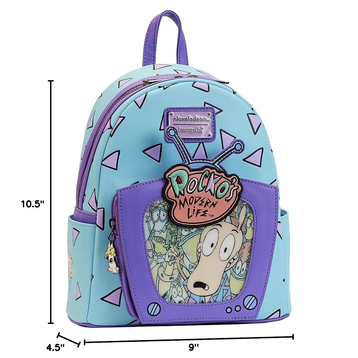 Loungefly Nickelodeon Rockos Modern Life Lenitcular TV Backpack