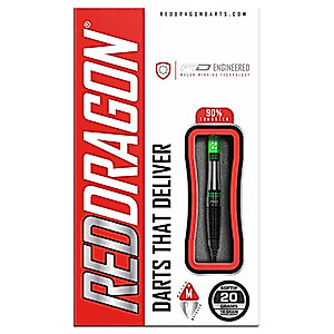 RED DRAGON Slipstream 18 Gram Softip Premium Tungsten Darts Set with Flights and Stems