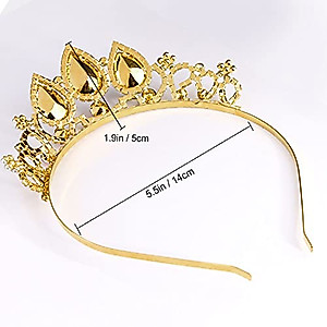 Tiaras for Girls, Didder Princess Crowns and Tiaras for Little Girls Tiara, Crystal Crown for Girls Gold Birthday Crown Red Gem Princess Crown for Kids for Flower Girls and Prom, Christmas Gifts