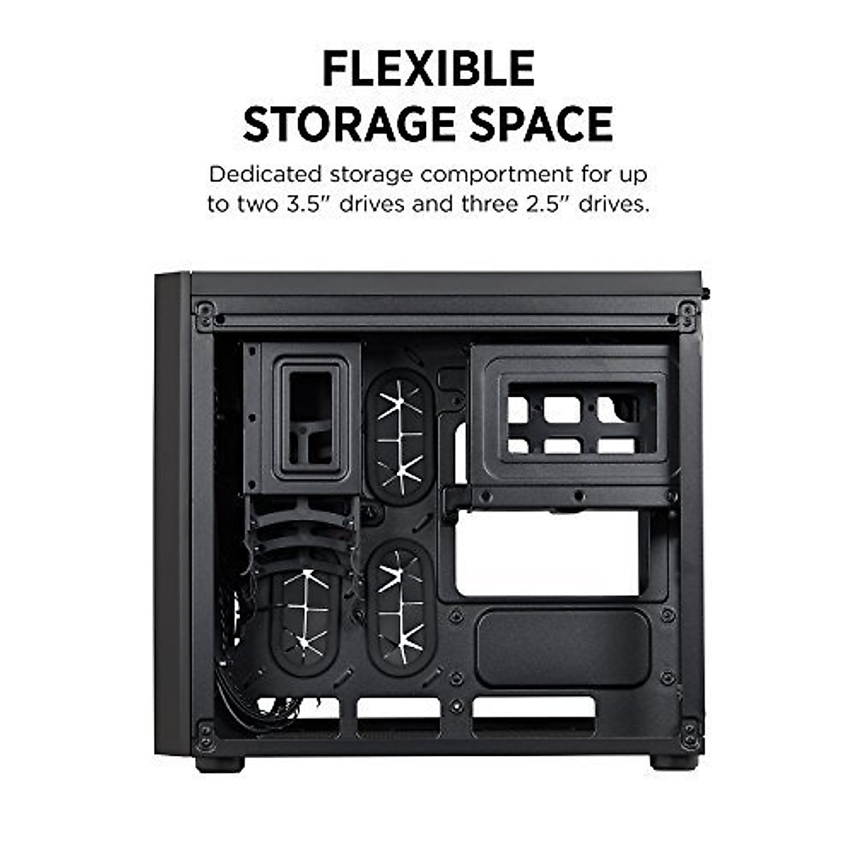 CORSAIR CRYSTAL 280X RGB Micro-ATX Case, 2 RGB Fans, Lighting Node PRO included, Tempered Glass - Black (CC-9011135-WW)