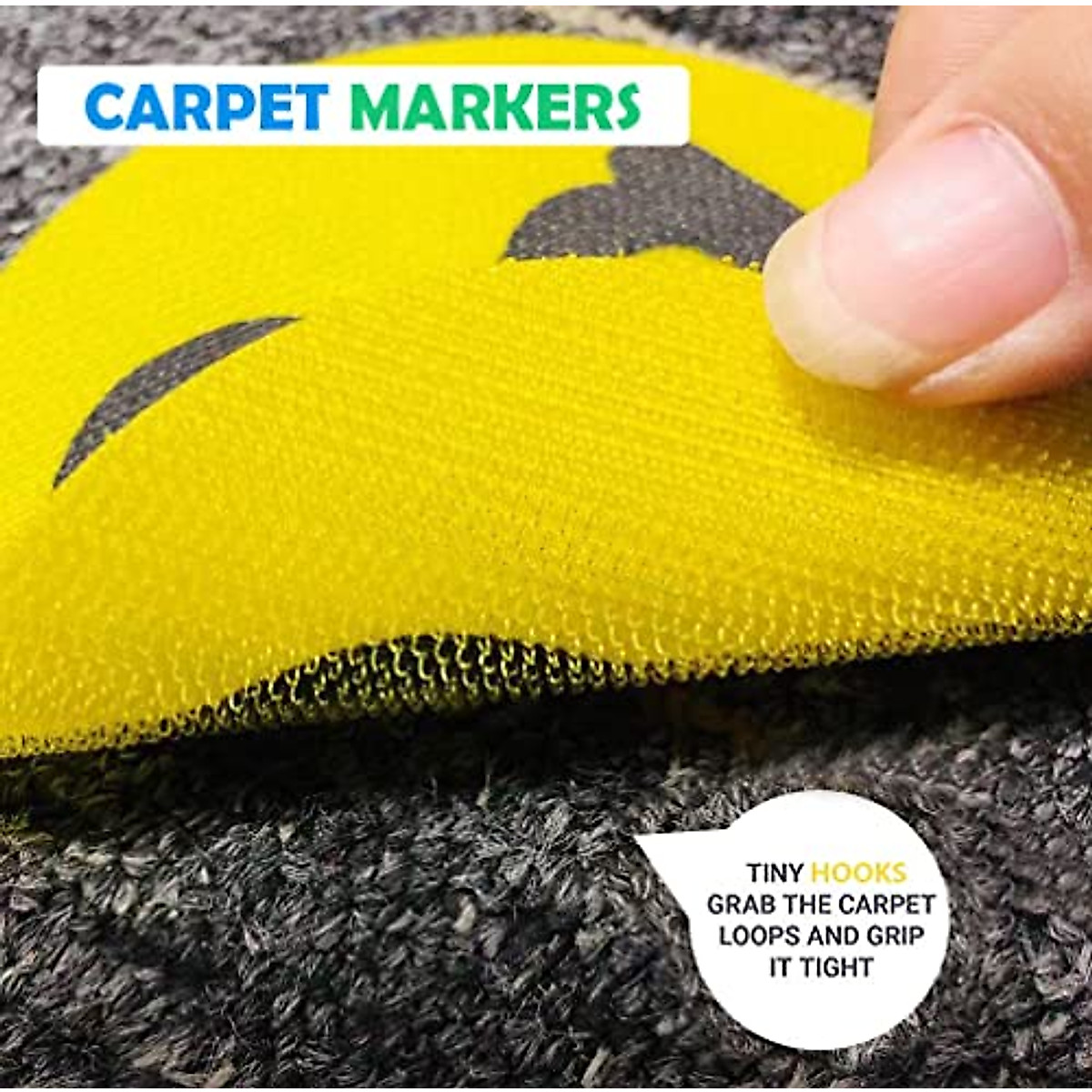 KIKIGOAL 4" Diameter Classroom Carpet Markers Floor Dots x 26 Classroom Circles with Alphabet A-Z for Teachers (with Alphabet)