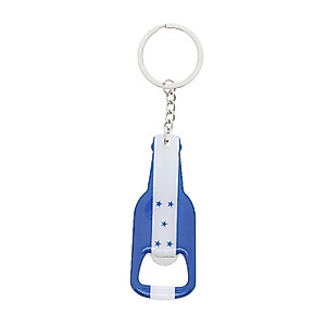 Honduran Flag Beer Bottle Opener Keychain - Set of 2
