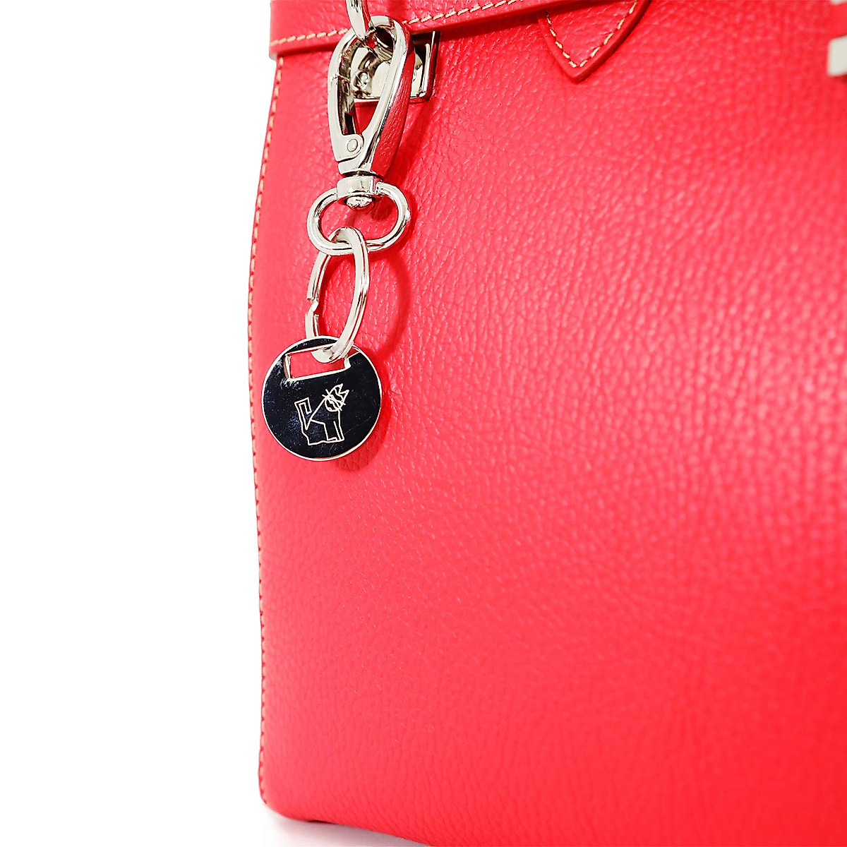 Robin Lisa New York Luxury Handbags for Women | 100% Genuine Italian Calf Leather | Limited Edition Robin Handbag (Red)