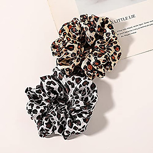 Scrunchies Hair Ties Silk Satin Scrunchy - Hair Elastics Bands Ponytail Holder Pack of Neutral Scrubchy Hair Accessories Women Girls