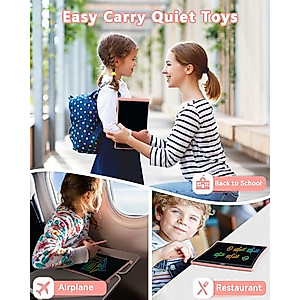 KOKODI Kids Toys LCD Writing Tablet, Colorful Toddler Drawing Pad Doodle Board Erasable, Educational Learning Toys Birthday Gifts for Girls Boys Age 3 4 5 6 7 8（Pink）