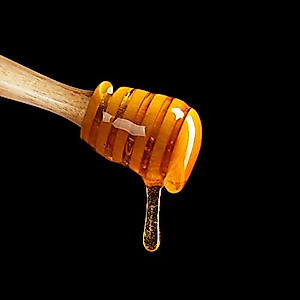 DaringCut Handcrafted wooden honey dipper stick honey spoons for tea individually wrapped - Chocolate/Glucose/Maple Syrup honey drizzler honey stirrers (Jujube Wood) (Pack of 2, Dark & Light Wood)