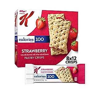 Special K Pastry Crisps, Breakfast Bars, 100 Calorie Snacks, Strawberry (8 Boxes, 96 Crisps)