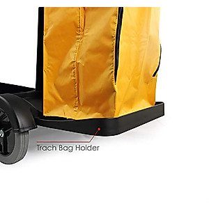 Farag Janitorial Commercial Housekeeping cart Janitorial cart with Cover and Vinyl Bag, L 52" x W 22" x H 40"