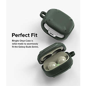 Ringke Onyx Compatible with Samsung Galaxy Buds 2 Pro/Pro / 2 / Live/FE Case, Oil & Dirt Resistant Non-Slip Cover - Dark Green