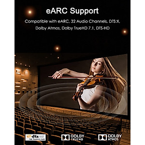 8K HDMI Cable 6 ft, HDMI 2.1 48Gbps High Speed Nylon Braided HDMI Cord with eARC HDR10 4:4:4 HDCP 2.2&2.3, 4K HDMI Cable Compatible with Dolby Atmos Apple Fire LG Samsung TV PS5 PS4 Switch Xbox Roku