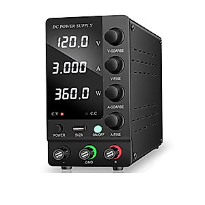 Dc Power Supply Lab DC Power Supply Adjustable Switching Regulated Switching Bench Source Supply Switching Regulated Variable Coarse And Fine Adjustments Voltage Regulator for Lab Equipment, DIY Tool,