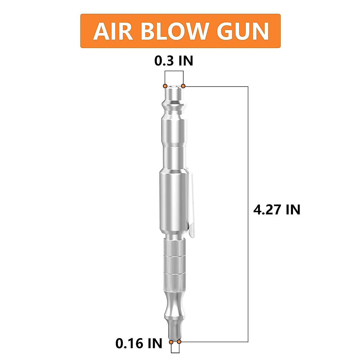 GASHER 5PCS Adjustable Pocket Air Blow Gun with 1/4" I/M Type Plug