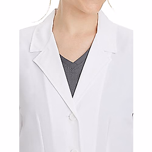 Healing Hands Womens Lab Coat 4 Pocket Full Sleeve Mid length 5064 Felicity The White Coat Minimalist Collection White XL