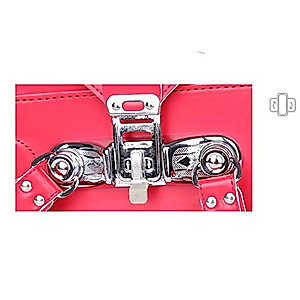 Dream-Fly Ransel Randoseru automatic Lock Japanese school bags for girls boys PU Leather , Red-1