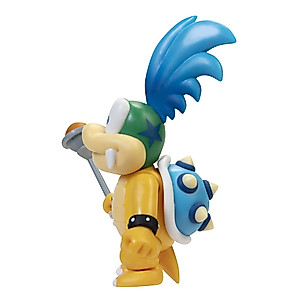 Super Mario Action Figure 4 Inch Larry Koopa Collectible Toy with Wand Accessory