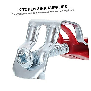 DOITOOL 10pcs Sink Mounting Clips Sink Installation Clips Under Sink Mounting Sink Clips Undermount Support Brackets Sewer Mounting Clip Kitchen Sink Clips Punch Hole Bowl Manganese Steel