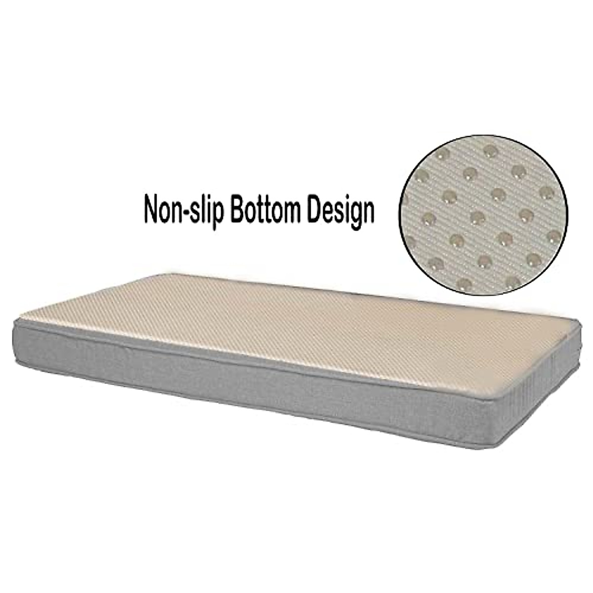 Outdoor Bench Cushion, Waterproof Garden Swing Cushion Non-Slip Patio Furniture Seat Pad with Piping, Indoor Settee Cushion Wicker Loveseat Pads 35x14 Inch