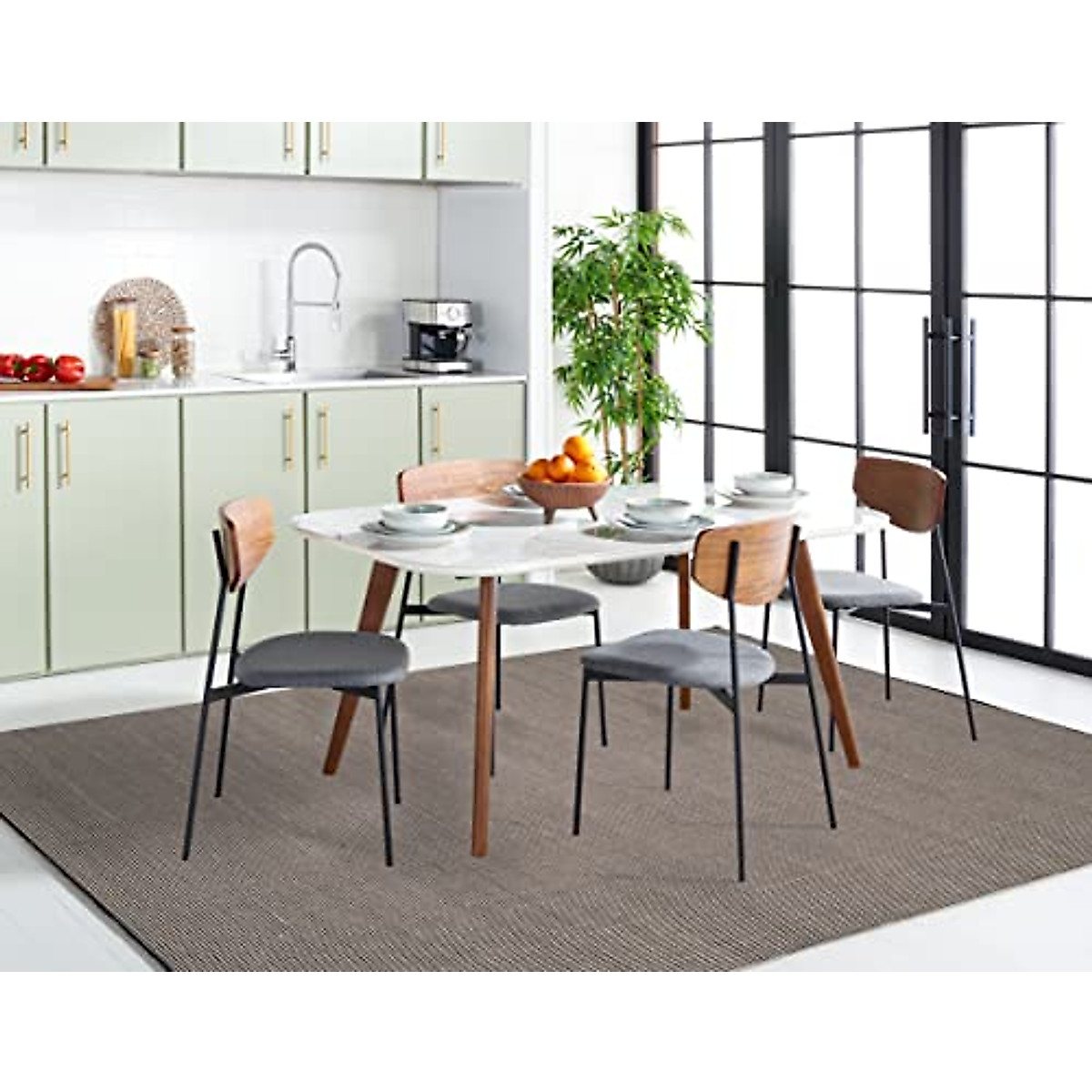 SAFAVIEH Montauk Collection Area Rug - 6' x 9', Ivory & Black, Handmade Flat Weave Cotton, Ideal for High Traffic Areas in Living Room, Bedroom (MTK345D)