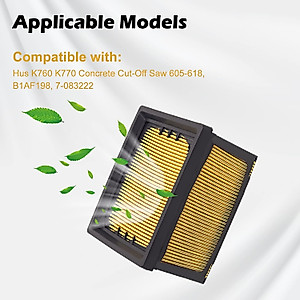KLWZH 574362301 525470601 Air Filter for 525 47 06-01 574 36 23-01 Partner 525470601 525470602 K760 K770 Concrete Cut-Off Saw