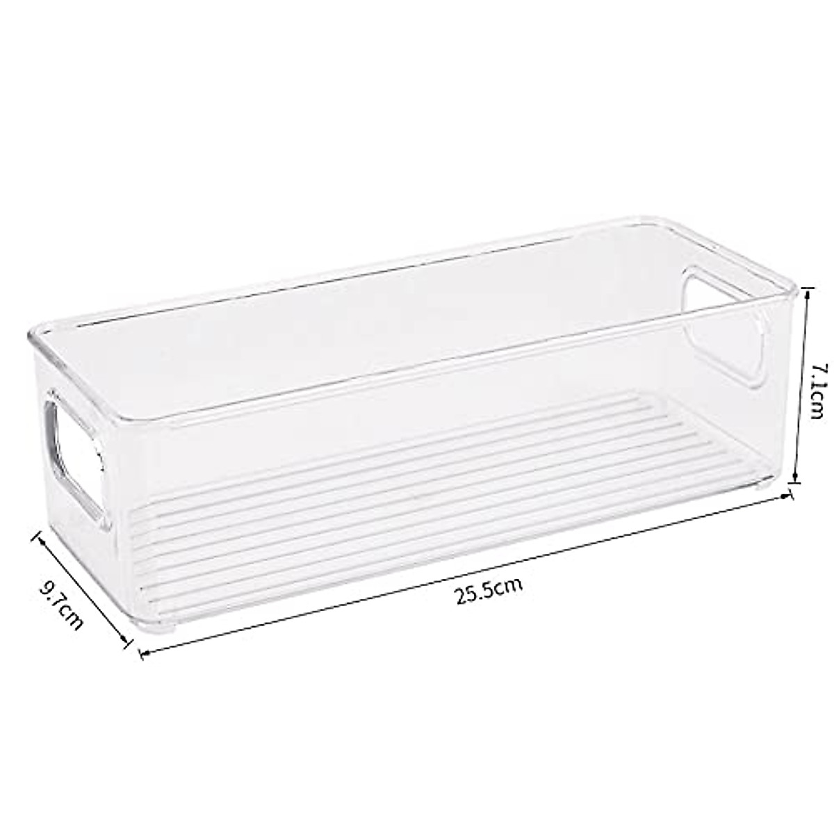 Beilay Kitchen Refrigerator Cabinet or Pantry Storage Organizer Bin with Handles for Breast Milk, Pouches, Jars, Bottles, Formula, Juice Boxes A1