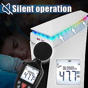 Raryars Console Cooling Fan with Dust Cover Colorful LED Light for PS5 Console Disc Edition & Digital Edition Silent Absorb Fan Cooler with 2 USB Port Playstation 5 Cooling System
