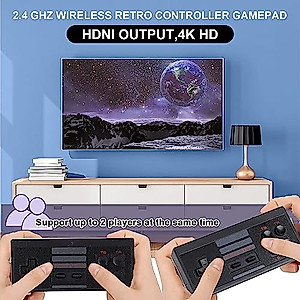 Wireless Mini Retro Game Console Built-in 1734 Classic Games Plug & Play Video TV Game Stick Support HDMI/AV Output with 2 Wireless Controllers Handheld Game Console………