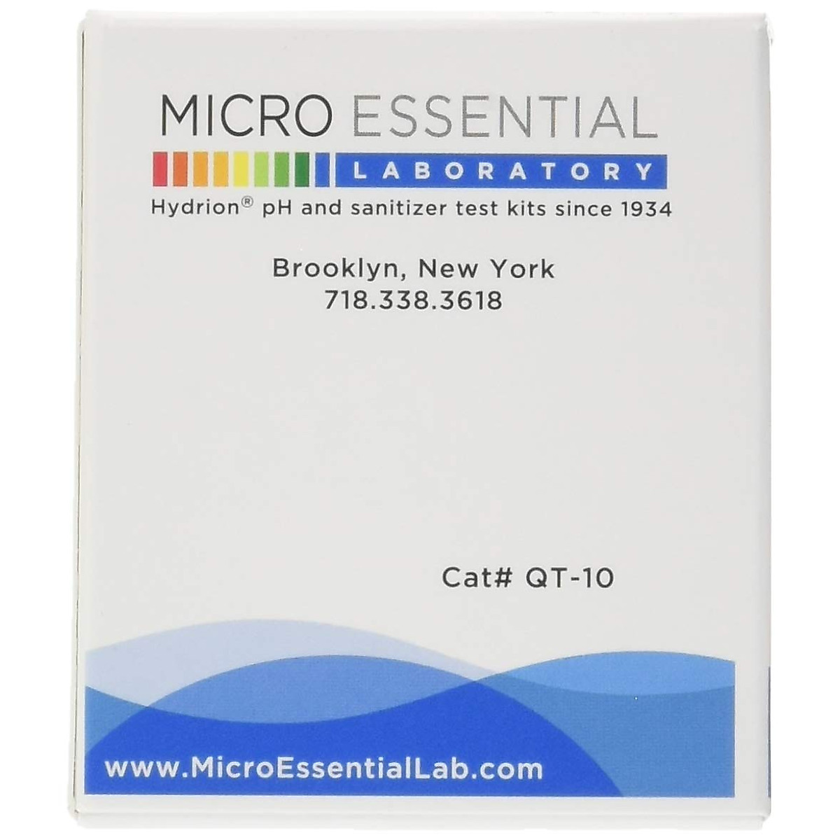 MICRO ESSENTIAL LABORATORY QT-10 Plastic Hydrion Low Range Quat Check Test Paper Dispenser, Single Roll, Food Service Test Strips, 0-400ppm (Fоur Paсk)