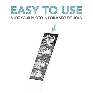 Photo Booth Frames - 50 Premium Vinyl Photo Booth Bookmark Sleeves 2 1/4 X 6 1/4 for Wedding 2x6 inch Photo Booth Sleeve