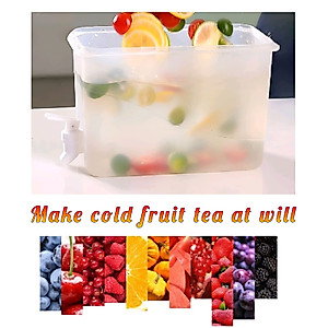 Ouerper Small Water Dispenser，1 Gallon Refrigerator Drinks Dispenser With Spigot， Juice Containers For Parties, Home Parties And Daily Use(1pc)