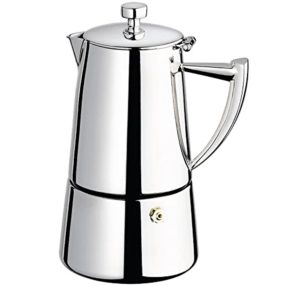 CUISINOX Stainless Steel 6-Cup Moka Pot Espresso Coffee Maker and 6 Roma Espresso Cups, 7-Piece Set