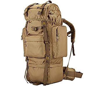 Backpack 100L Outdoor Mountaineering Bag, Men and Women Travel Bag, Large Capacity Tactical Mountain Travel Rucksack ZDDAB