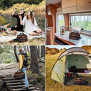 Fire-proof Carrying Case Bag Compatible with Jackery Explorer240/300/160/500/Anker521 Portable Power Station, Waterproof Camping Travel Storage Case Bag Multi-Pockets for Charging Cable and Accessory