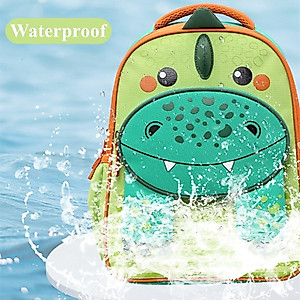 ONGLYP Toddler Backpack for Girls and Boys Ages 2-5,Waterproof Preschool Backpack for Kids,Cute Children Kindergarten Bookbag (Dinosaur, Toddler Backpack(Ages 2-5))