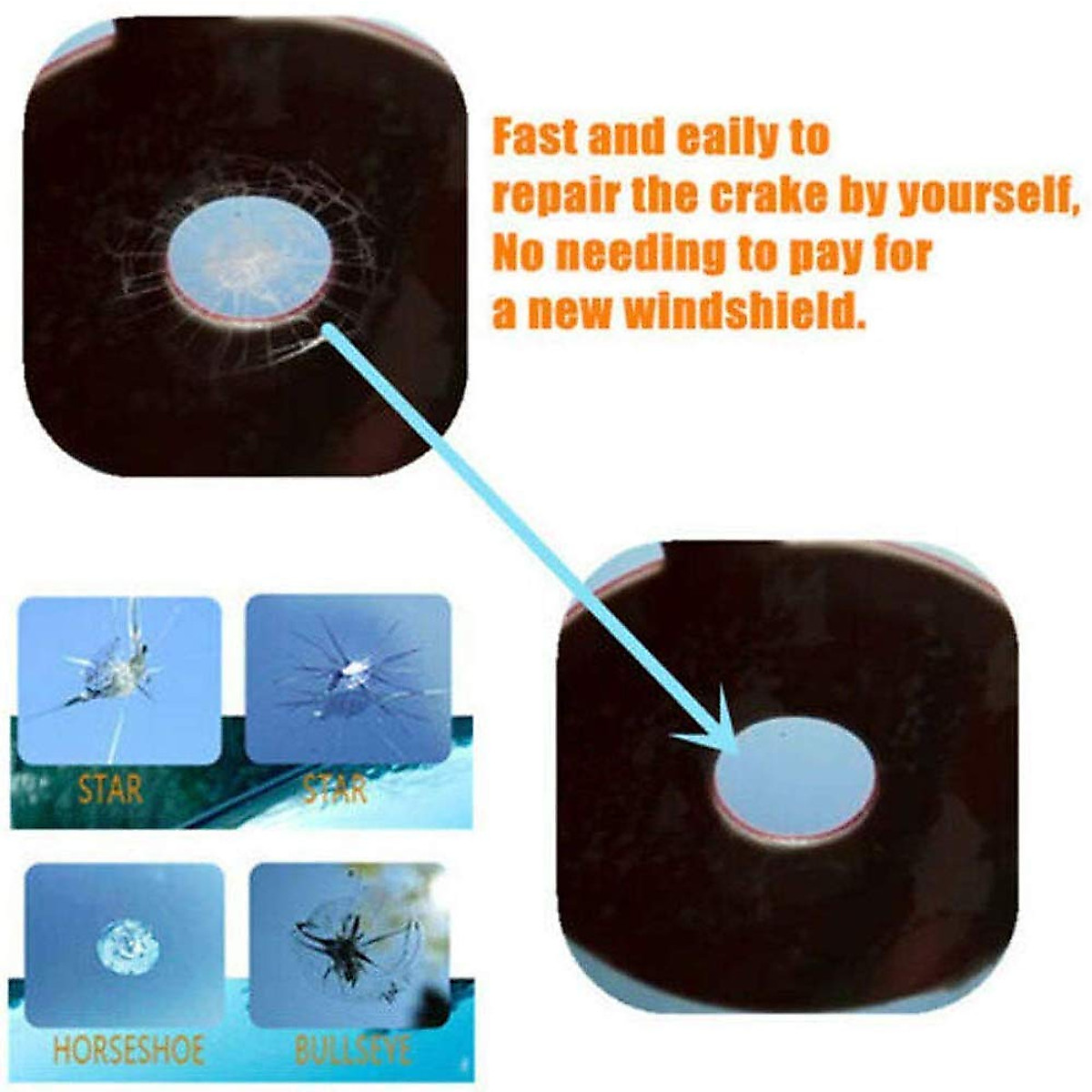 Automotive Glass Nano Repair Fluid-Car Windshield Repair Resin Cracked Glass Repair Kit,Glass Corrector Set, Crack Repairing for Car