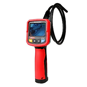 UNI-T Industrial Endoscope UT665 Digital Borescope Sewer Camera for Engine HVAC Chimney Inspection Automotive Maintenance, 4 LED Lights 2.4” Screen Handheld Camera Snake Cable 3.3FT/1M IP67 Waterproof