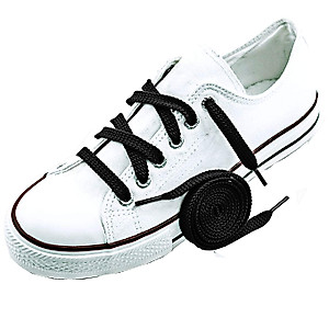 CaseHQ 3 Pair Flat Shoe laces 5/16" Wide Shoelaces for Athletic Tennis Running Sneakers