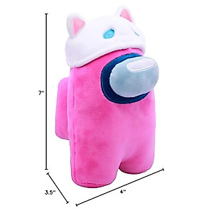 Just Toys LLC Among Us Plush - Series 2 (Pink w/Cat Ears)