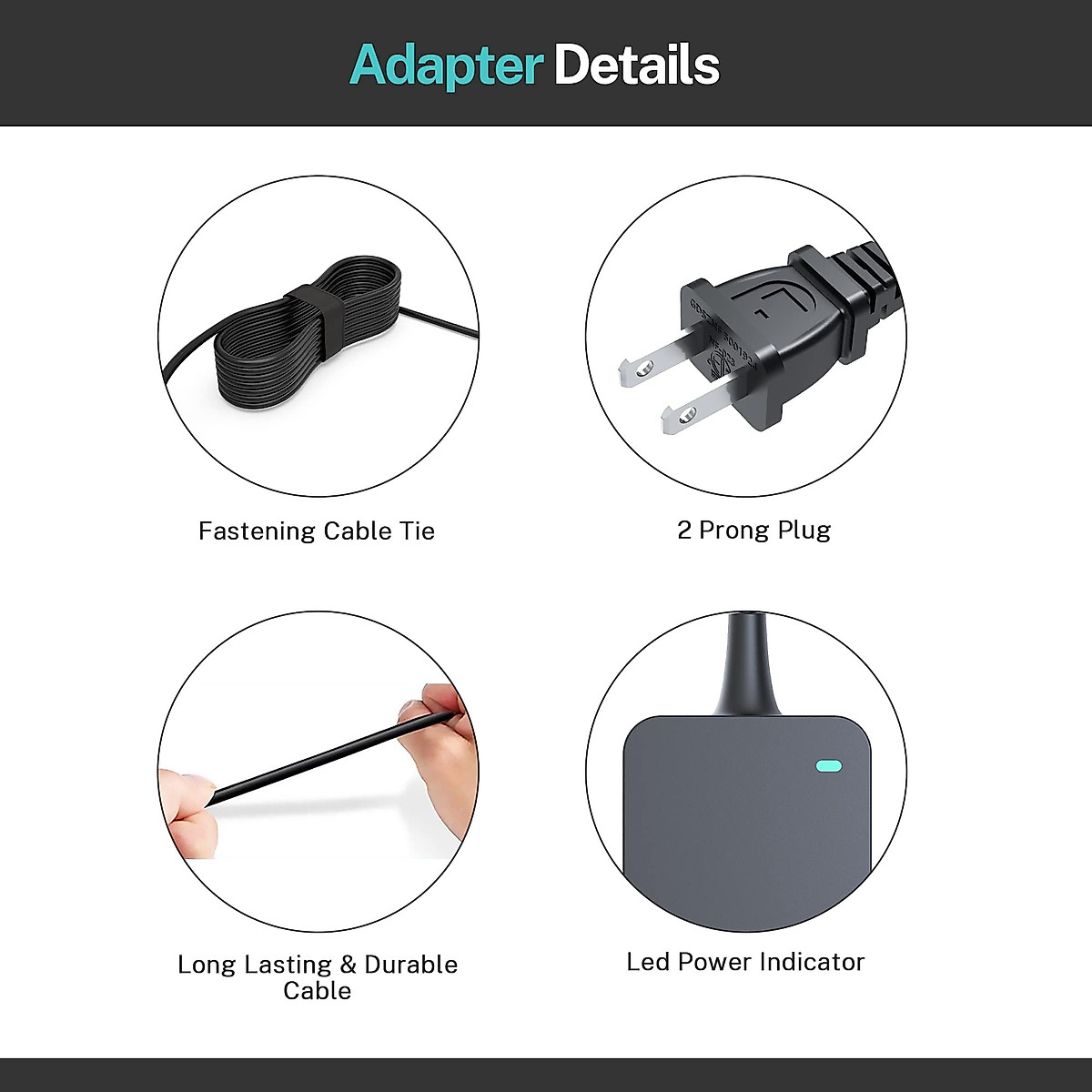 AC Charger Fit for Acer Aspire A515-51 A515-43-R19L A515-52 A515-52G A515-51G A515-52K N18C1 A515-51-58HD A515-51G-84SN A515-51G-53F6 N18W1 N19C1 CA24I-CN Laptop Adapter Power Supply Cord 5.5x1.7mm
