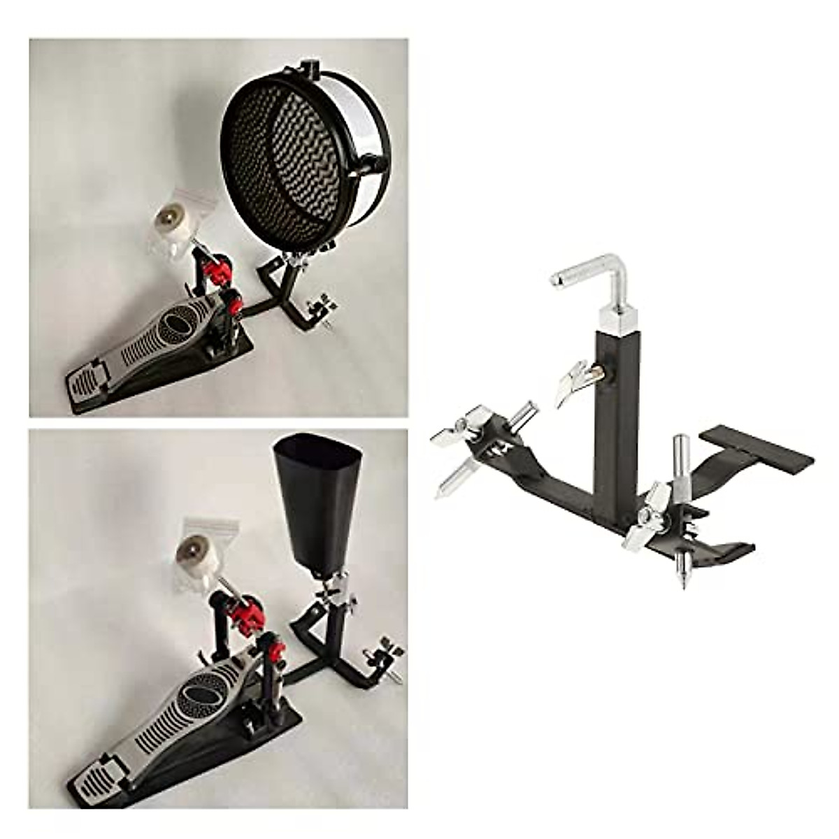 Colcolo Pedal Cowbell Bracket Multifunction Cowbell Percussion Pedals Percussion Mount for Practice Room
