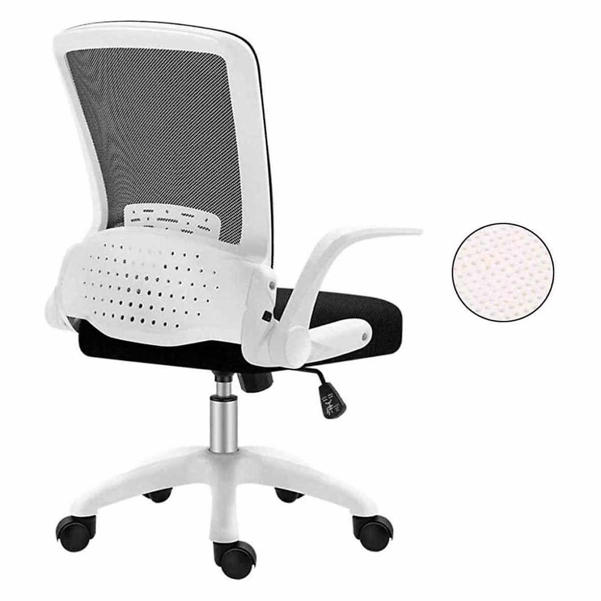 Chair Ergonomic Office Desk Chair Mesh Swivel Computer Task Chair Mid Back with Flip Up Arms