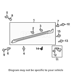 Rexka 30pcs Bumper Cover Rocker Molding Splash Shield Screw for Toyota 90159-60525 Avalon Camry Highlander Sienna Venza
