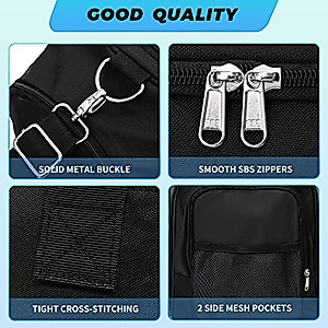 Vorspack Small Sports Duffle Bag - 40L/21 Inches Gym Bag for Women and Men Lightweight Duffel Bag with Water Bottle Pocket for Sports Gym Travel - Black