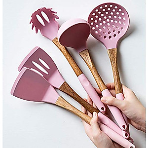 Classic 1/6 PCS Cooking Tools Set Premium Silicone Kitchen Cooking Utensils Set with Storage Box Tongs Spatula Soup Spoon