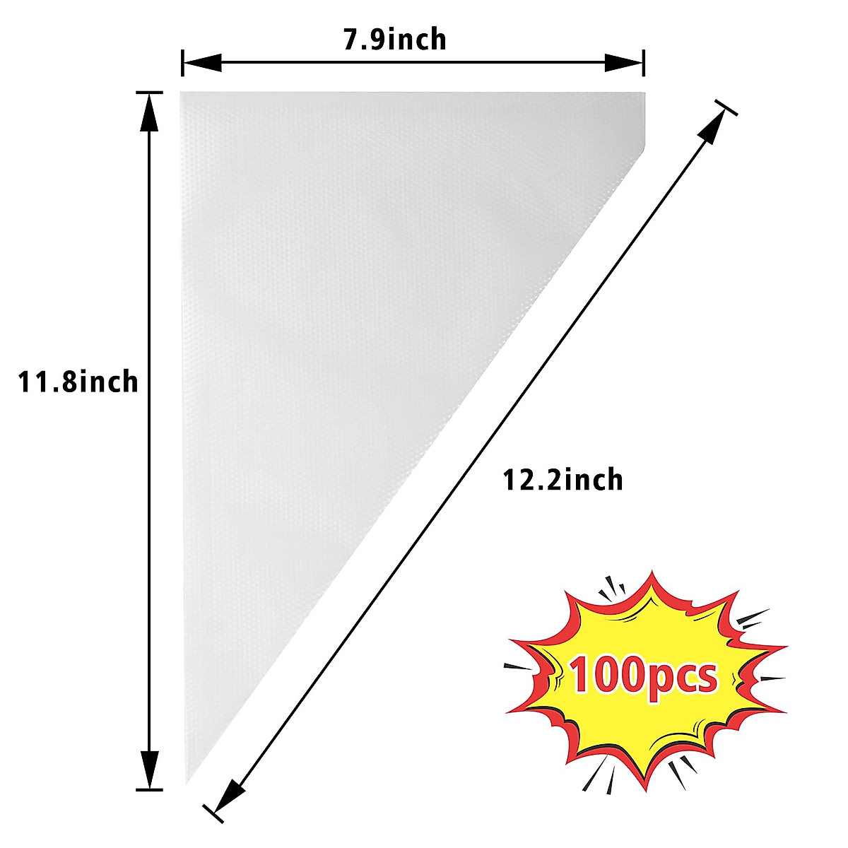 Piping Bags,100pcs 12 Inch Anti Burst Disposable Cake Decorating Bags,Non-Slip Pastry Bags-Ideal for Cakes,Cream Frosting and Cookie Decorating