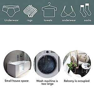 Portable Mini Washing Machine, Foldable Design Sonicleaning Automatic Cycle USB Power Tiny Spaces for Socks Underpant or Small Items, Apartment, Dorm, Camping, RV Travel laundry