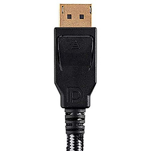 Monoprice Braided DisplayPort 1.4 Cable - 10 Feet - Gray, 8K Capable for Graphic Design, TV Walls and PC Gaming