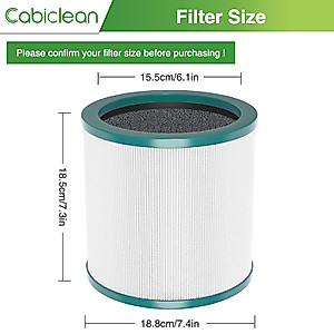 TP01 HEPA Filter Replacement Compatible with Dyson Tower Purifier Pure Cool Link TP01, TP02, TP03, AM11, BP01 Models, Compare to Part # 968126-03 (Pack of 2)