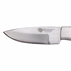 Wild Turkey Handmade Collection Full Tang Fixed Blade Real Bone Handle Skinner Knife wLeather Sheath.. (2035), Wood,Stainless Steel,Blue