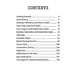 Starkenburg Company Barrel Racing Record Book, Barrel Racing Gifts for All Ages, 50 Plus Rodeos, Barrel Racing Tips, Barrel Racer Schematics, Goal Setting, Hardcover with Premium Western Styled Pages